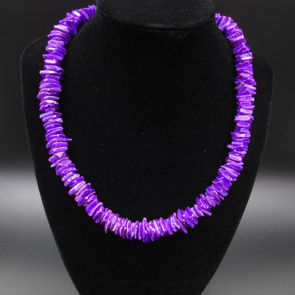 Jewelry | Vintage 18 Inch Purple Shell Necklace | Poshmark